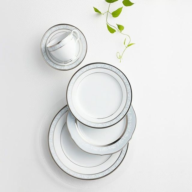 Noritake Chinese Tea Cup - Brunswick Platinum - Artelia