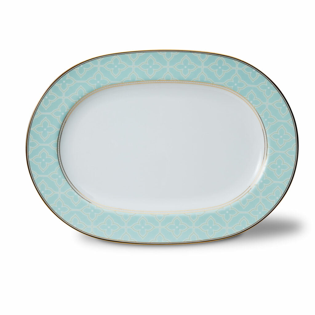Noritake Oval Platter 35.3Cm-Mayfair Mint - Artelia