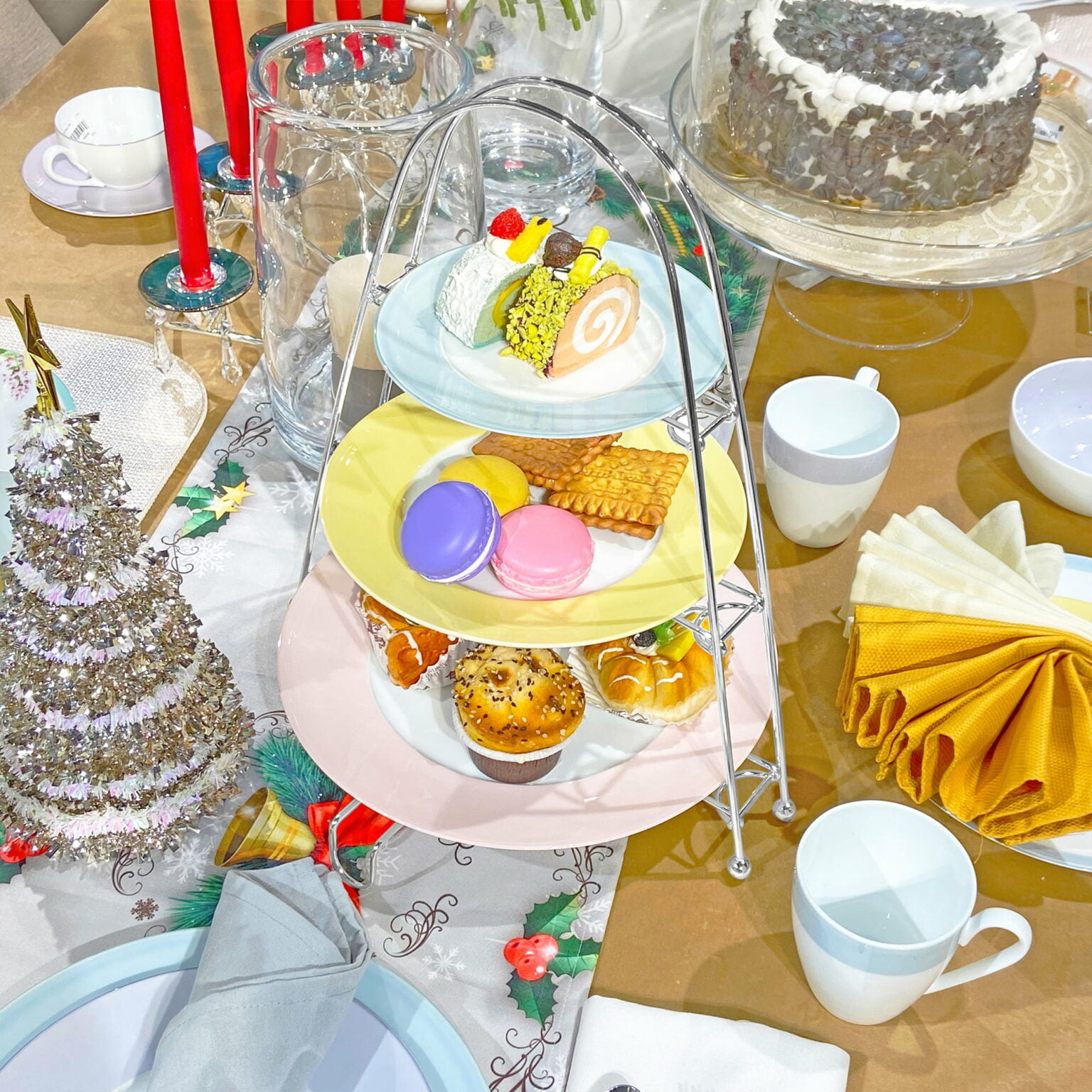 Equinox 3 Tier Cake Stand - Silver Plated - Artelia