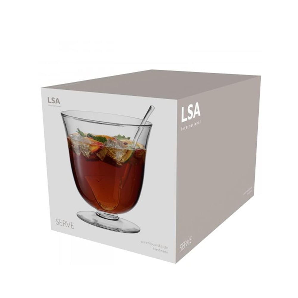 LSA LSA Serve Punchbowl ?25Cm & Ladle H25Cm Clear - Artelia